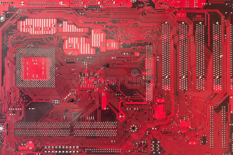 Back of a Mainboard Motherboard Stock Image - Image of industry ...