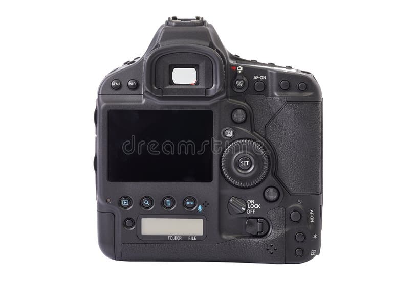 DSLR camera back stock image. Image of heavy, bulky - 107372409