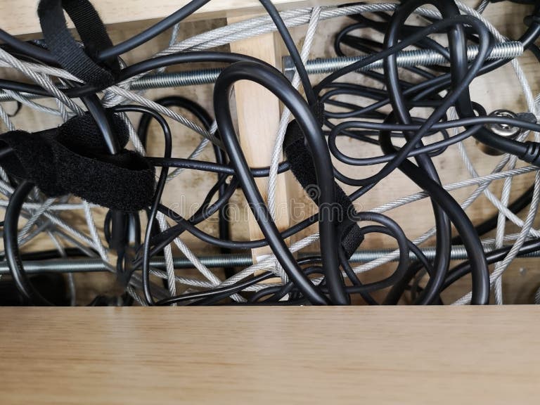 Back Side of Modern Working Data Center Servers with Cables - Cloud ...