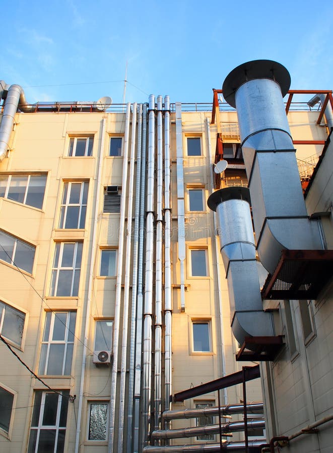 The Back Side of a Multi-storey Office Building Stock Photo - Image of ...