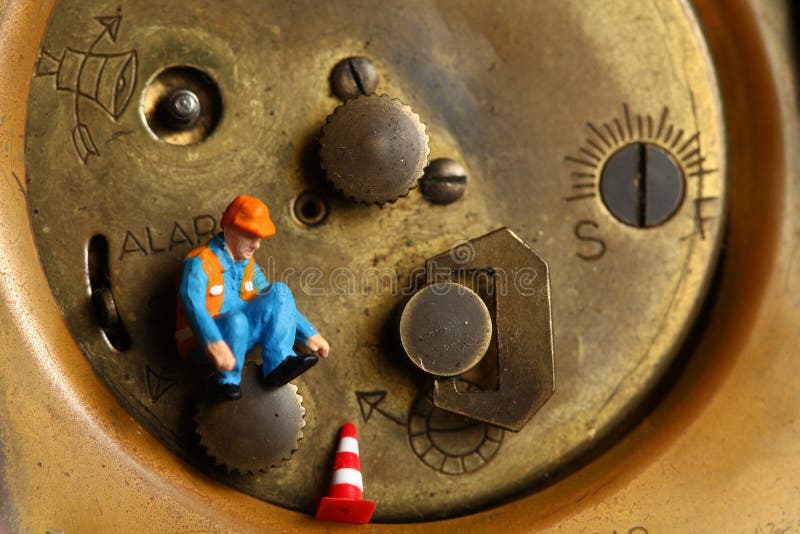 Backside of clock. stock photo. Image of dust, antique - 107104294