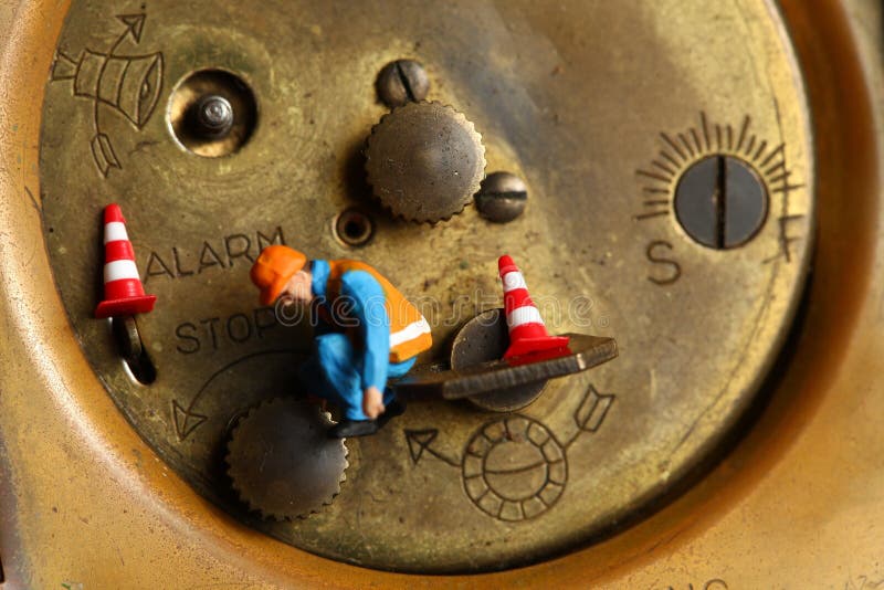 Backside of clock. stock photo. Image of dust, damage - 107104508