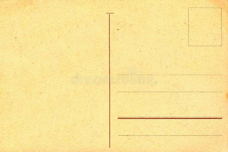 Back side of old postcard stock photo. Image of horizontal - 39893524