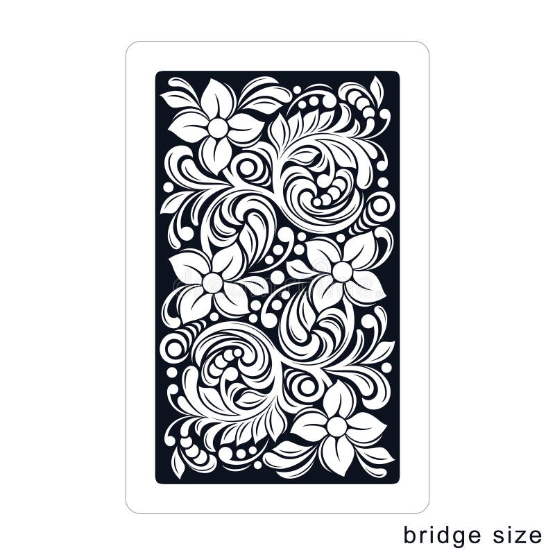 Back Side of a Playing Card. Bridge Size. Stock Vector - Illustration ...