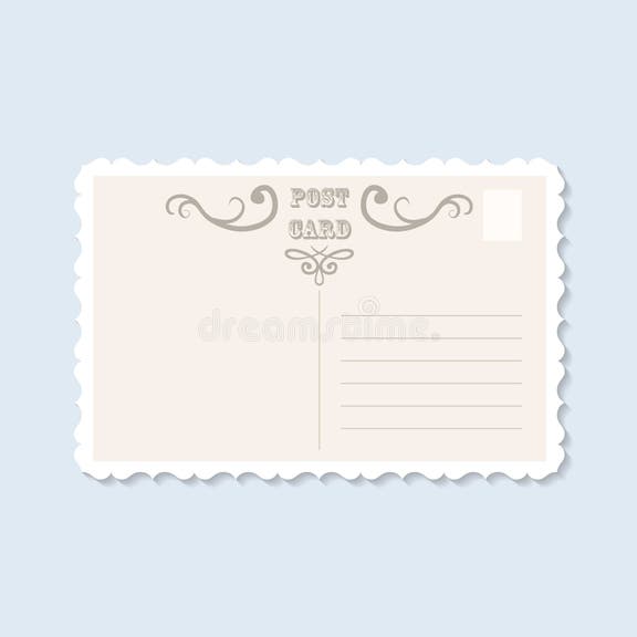 Back side of postcard. stock illustration. Illustration of card - 61550765