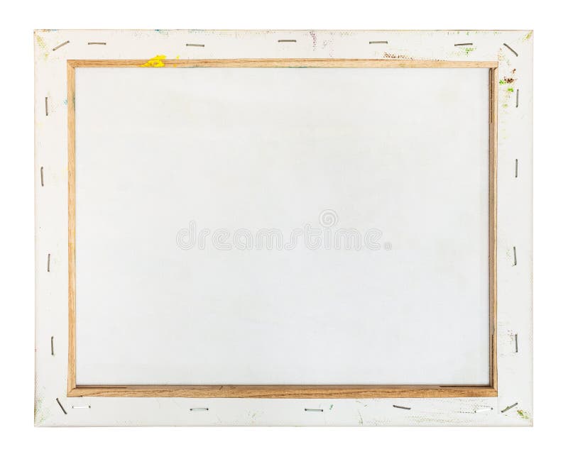 Back Side of Primed Canvas Stretched Over Frame Stock Image - Image of ...