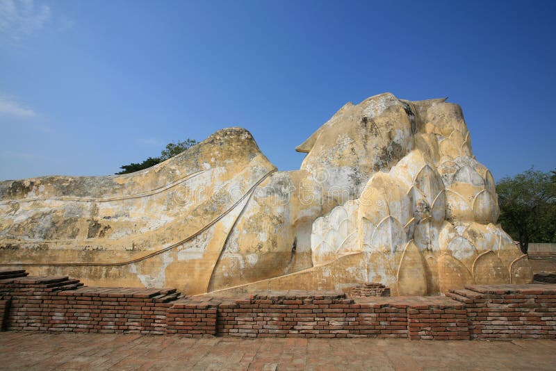 Back Side of Reclining Big Buddha Statue Stock Photo - Image of respect ...