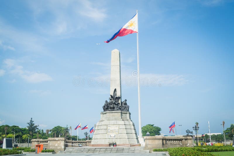 The Back Side of Rizal S Monument at the Rizal Park in Manila ...