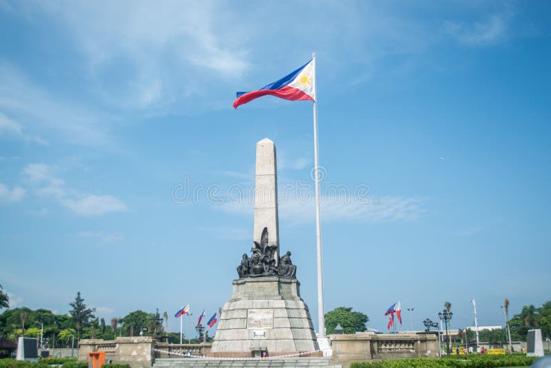 The Back Side of Rizal S Monument at the Rizal Park in Manila ...