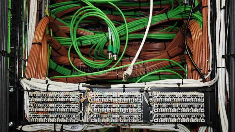 The Back Side of the Server. Data Center Stock Photo - Image of local ...