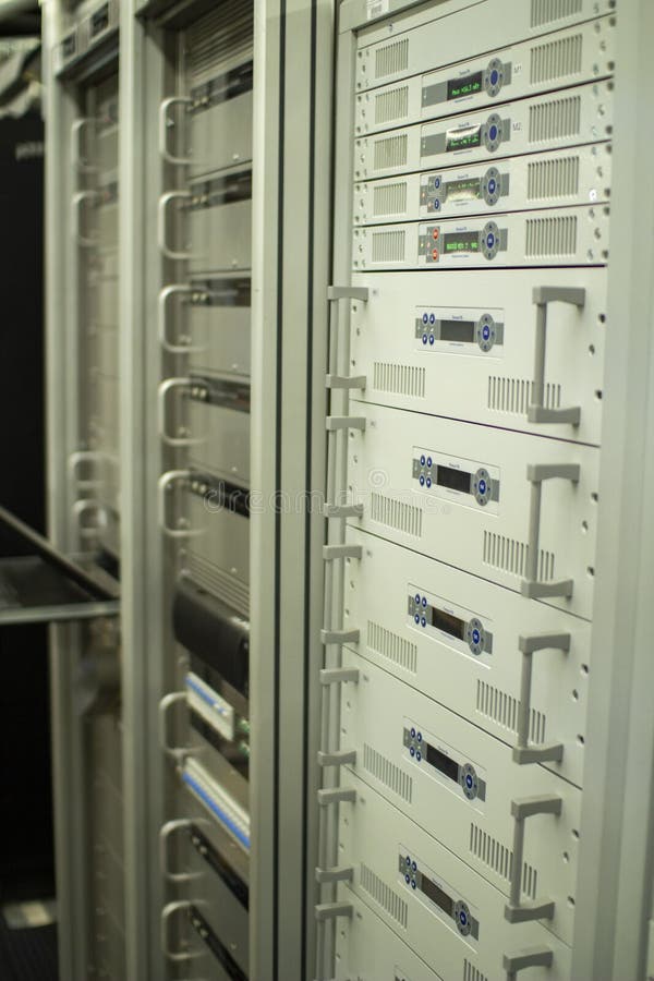 The Back Side of the Server. Data Center Stock Image - Image of center ...