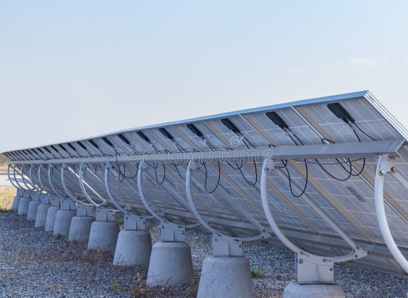 Back side of solar panel stock photo. Image of construction - 164715492