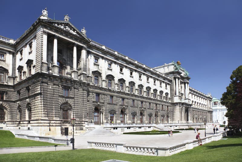 Back Side View of Hofburg Building in Vienna Stock Image - Image of ...