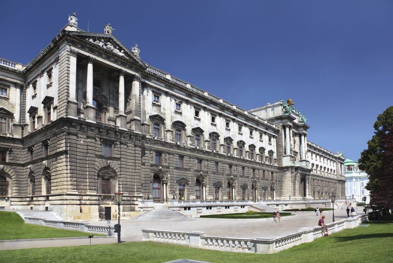 Hofburg Building Back Side View. Vienna Austria. Stock Image - Image of ...