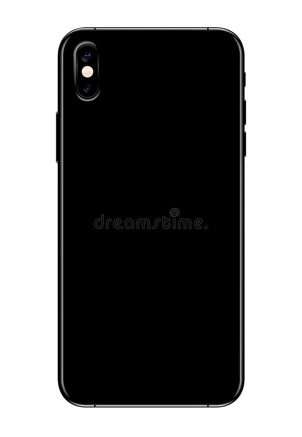 Back Side View New Phone Dual Camera Vector Drawing Eps10 Format on ...