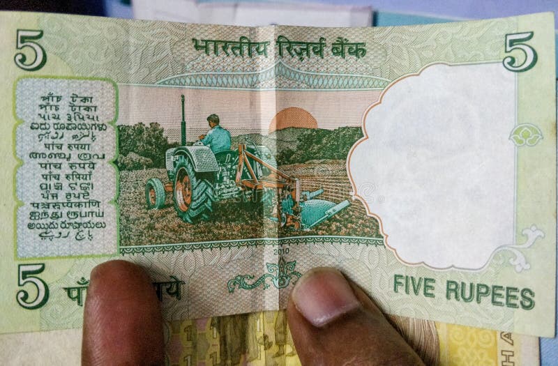 Old 5 Rupees Note Used by Indians during 20 Centuary Stock Photo ...