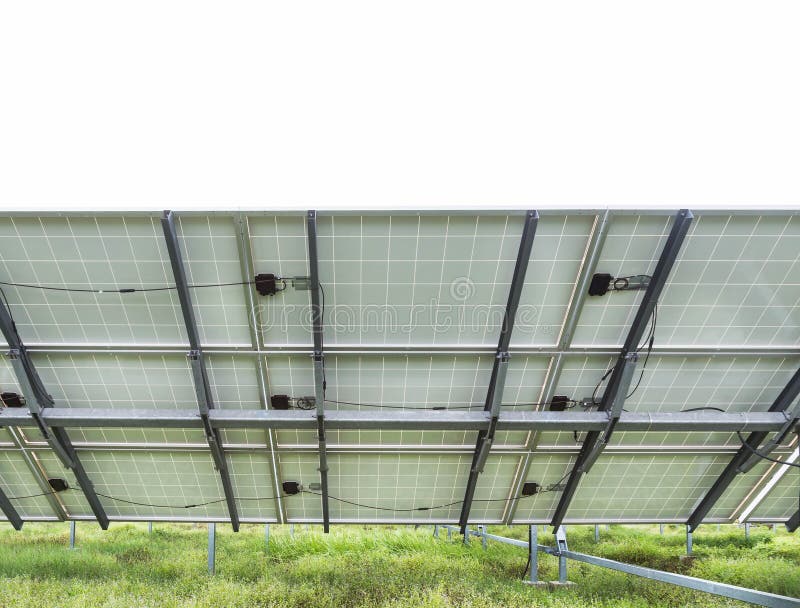 Back Side View Photovoltaics Solar Panels Stock Image - Image of ...