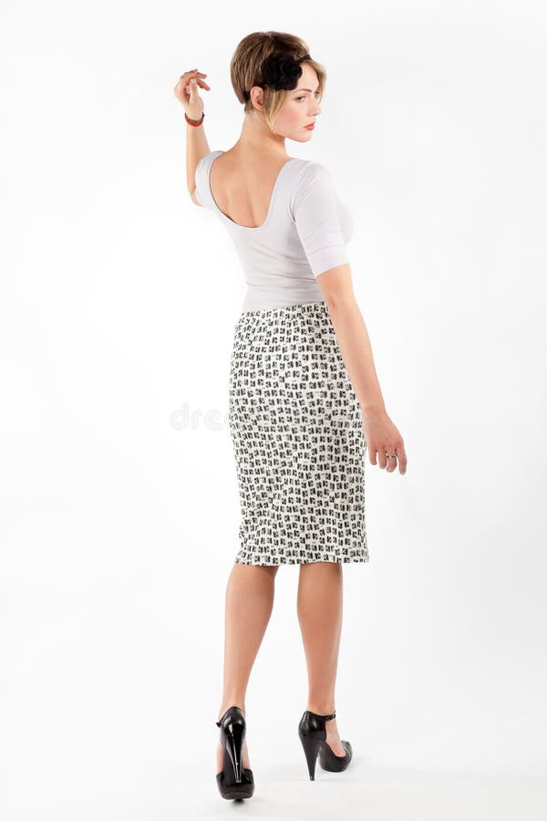 Back side view of a woman stock photo. Image of shorts - 21373078
