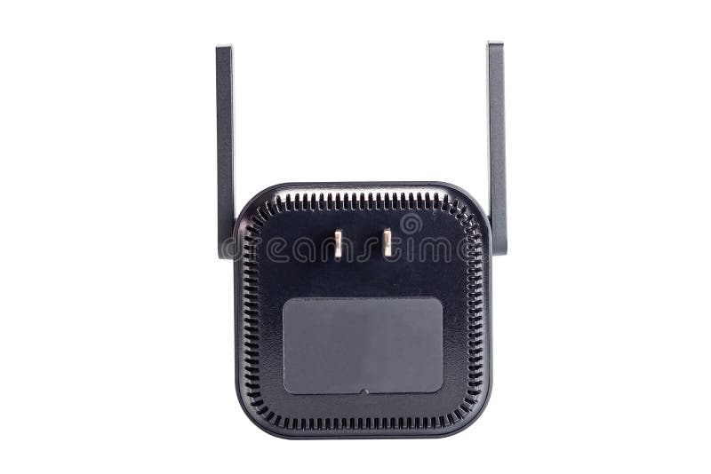 Back Side of Wi-fi Signal Extender with Two Adjustable Antennas and Pin ...