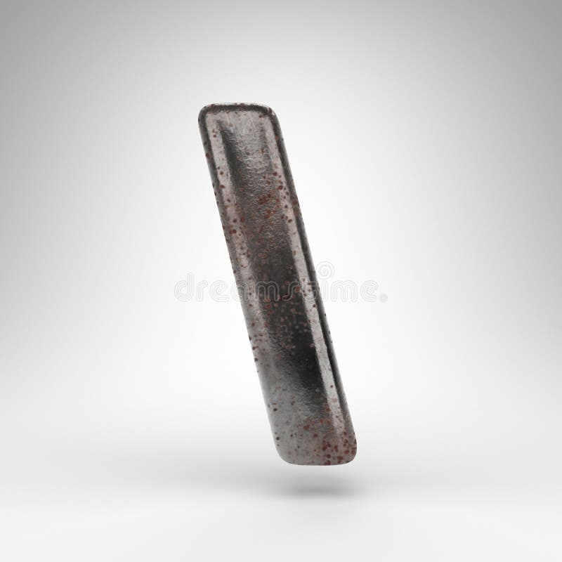 Back Slash Symbol on White Background. Rusty Metal 3D Sign with ...