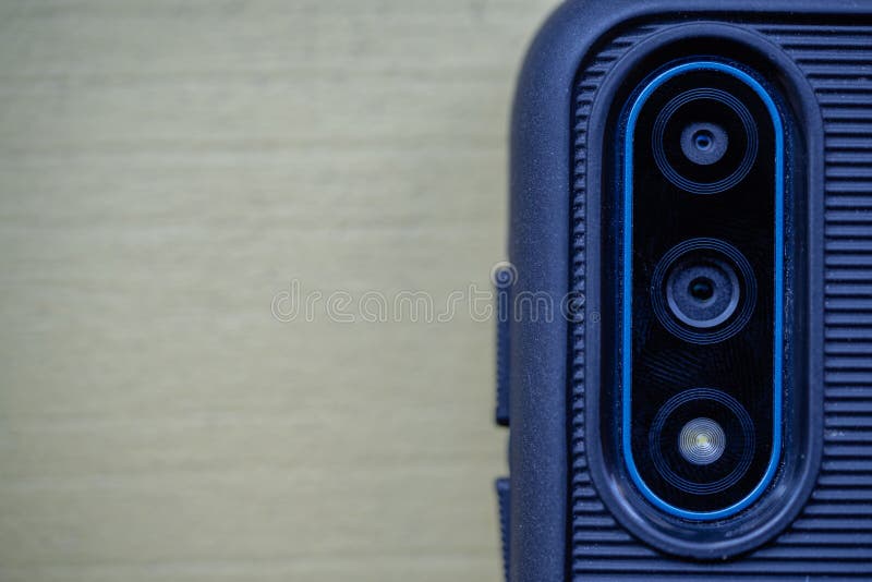 Back of a Smartphone, with a Group of Cameras Stock Image - Image of ...