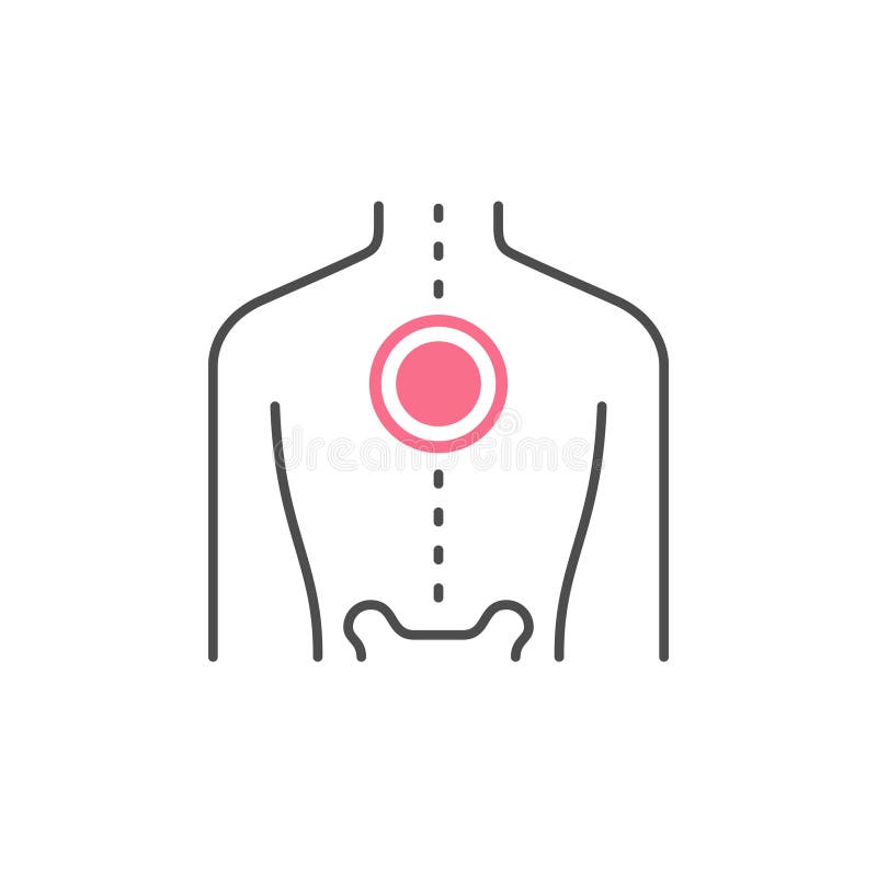 Back or spine ache icon stock vector. Illustration of pain - 326139054