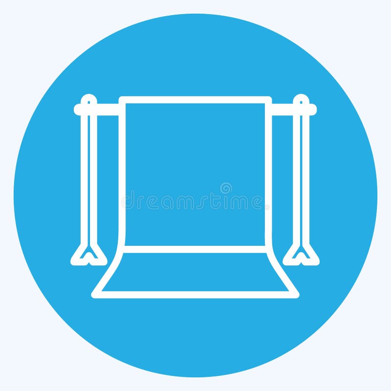 Back Stand Icon in Trendy Blue Eyes Style Isolated on Soft Blue ...