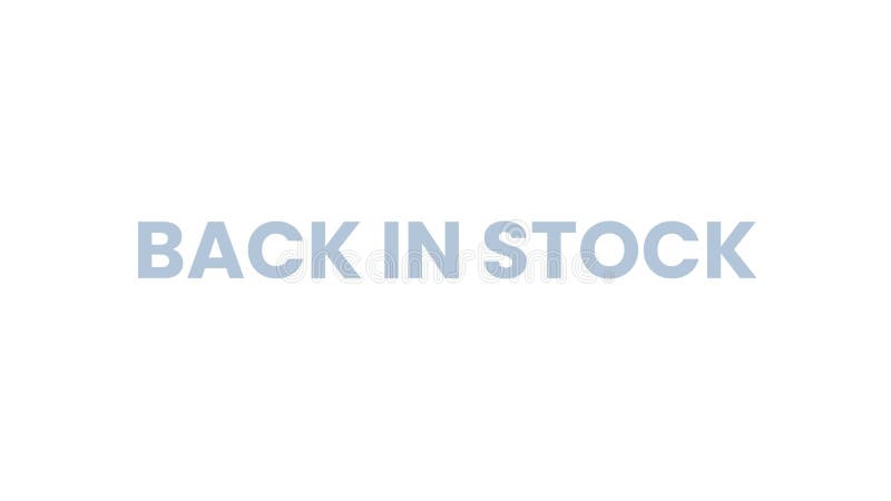 Back in Stock Text on a White Background Indicating Product ...