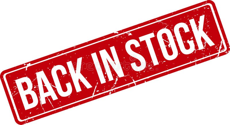 Back in Stock Rubber Stamp. Red Back in Stock Rubber Grunge Stamp Seal ...