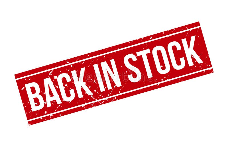 Back in Stock Rubber Stamp. Red Back in Stock Rubber Grunge Stamp Seal ...