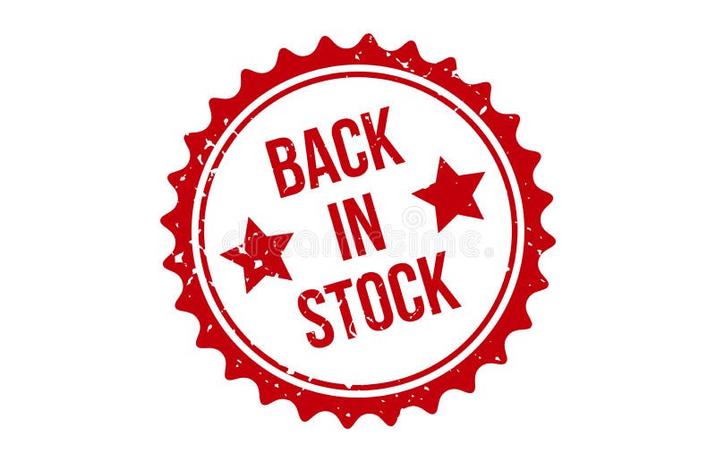 Back in Stock Rubber Stamp. Red Back in Stock Rubber Grunge Stamp Seal ...