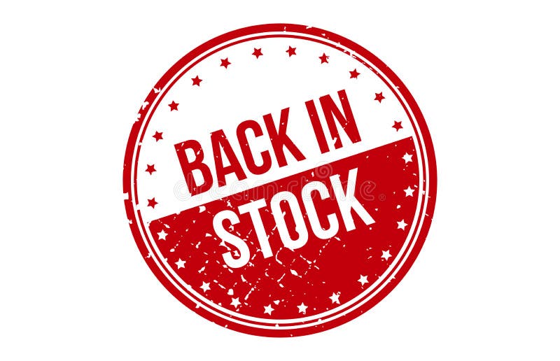Back in Stock Rubber Stamp. Red Back in Stock Rubber Grunge Stamp Seal ...