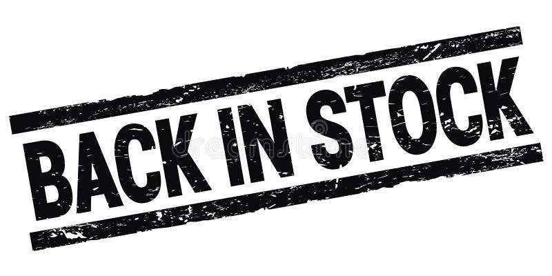 BACK in STOCK Text on Black Rectangle Stamp Sign Stock Illustration ...