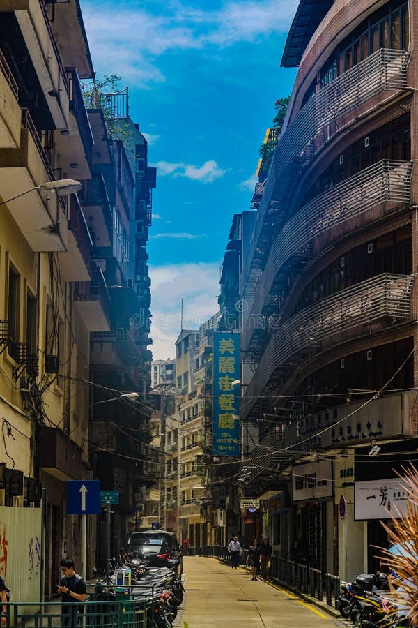 Back of the Street of the City of Macau Editorial Stock Photo - Image ...