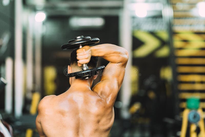 Portrait of a Strongman Squatting with Weights in a Gym Stock Photo ...