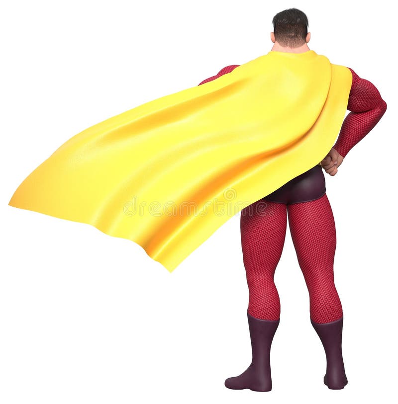 Back Yellow Super Hero Cape Stock Illustrations – 14 Back Yellow Super ...