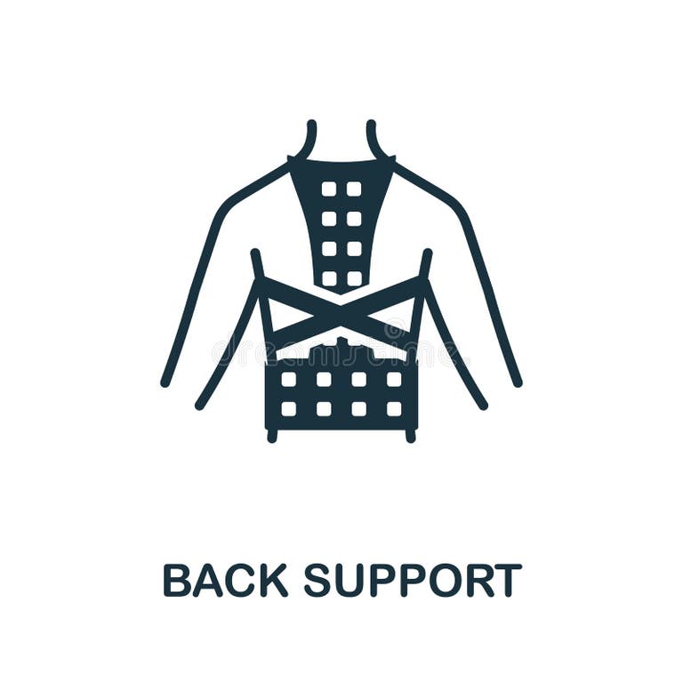 Back Support Icon. Monochrome Simple Back Support Icon for Templates ...