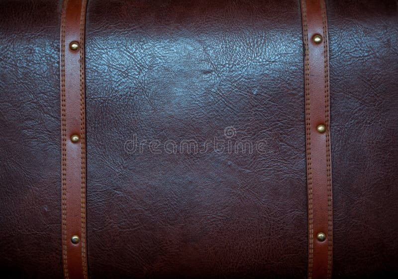 The Back Surface of a Leather Suitcase Stock Image - Image of shabby ...