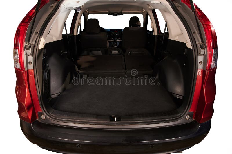Open trunk of SUV car stock image. Image of automotive - 175104491