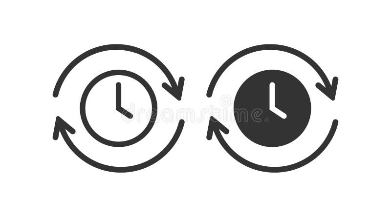 Back Time O Clock Icon. Refresh Time Symbol. Sign App Button Vector ...