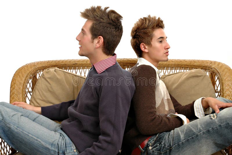 Back to Back stock image. Image of adults, homework, cushions - 2049471