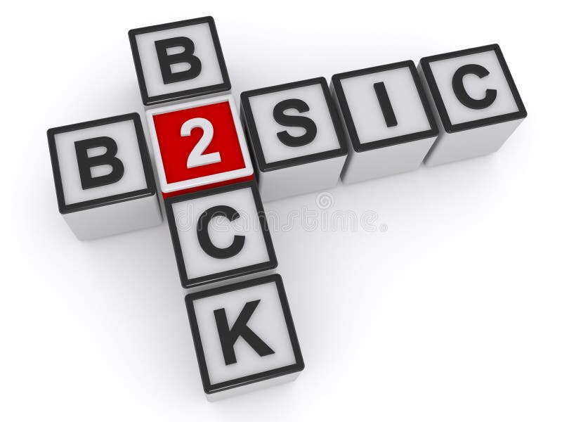 Back to basic word block stock photo. Image of basic - 217216840