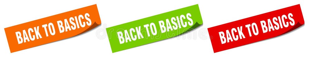 Back To Basics Sticker. Back To Basics Square Isolated Sign Stock ...