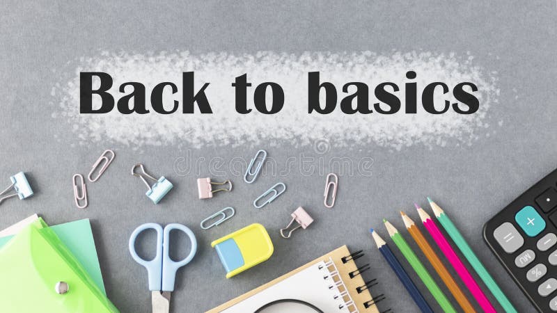 BACK TO BASICS Word Written on Building Stock Photo - Image of cube ...