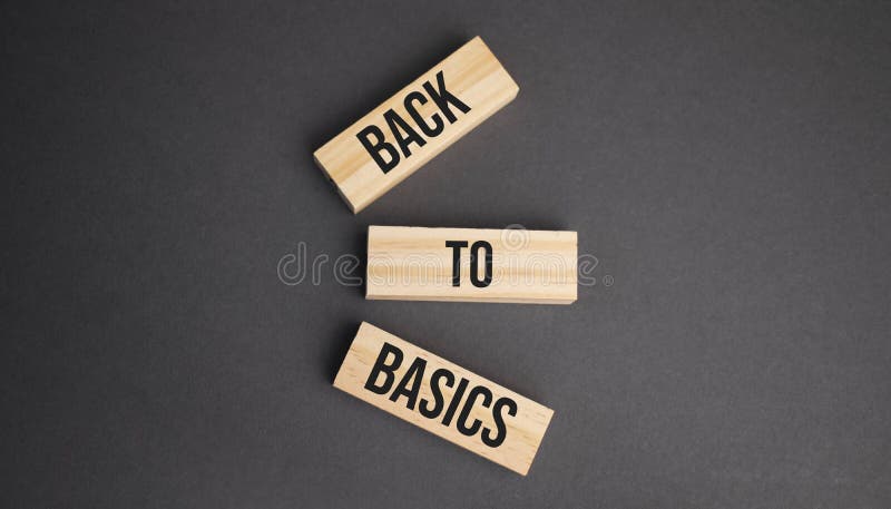 Basics Word Written on Wood Blocks on Wooden Background with Flat Lay ...