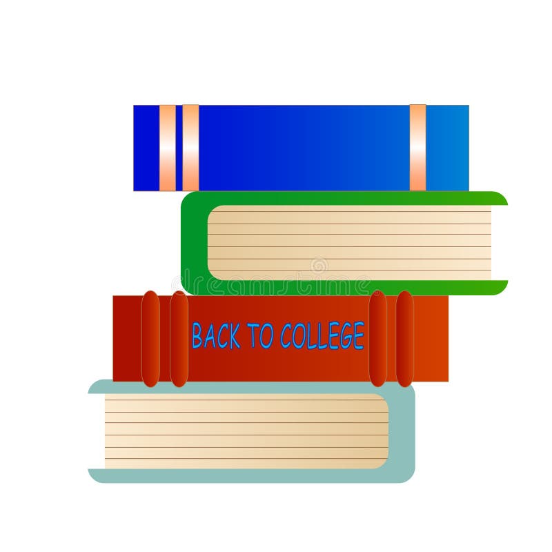 College Books Clipart
