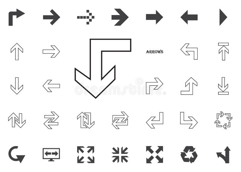 Back To the Down Arrow Icon. Arrow Illustration Icons Set. Stock ...