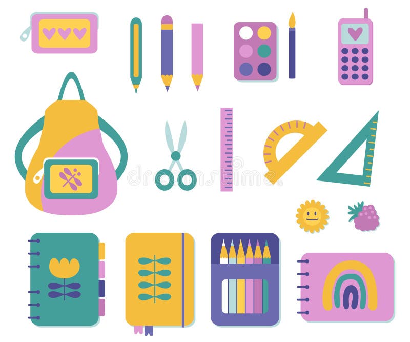 Back To Education School Tools Elements Set. Great Design for Any ...