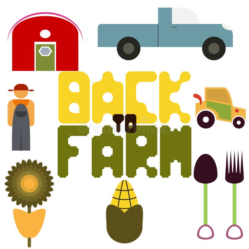 Back to farm stock vector. Illustration of drawing, design - 255699812