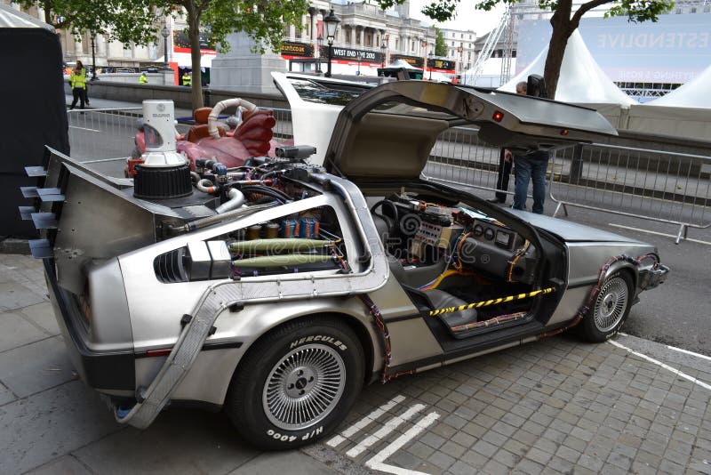 Back to the Future car editorial stock image. Image of auto - 55690484